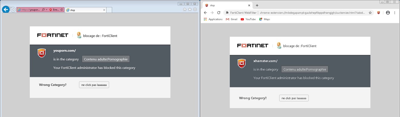 FortiClient: expérience contestable du web-filter – WHAT IF ? SECURITY